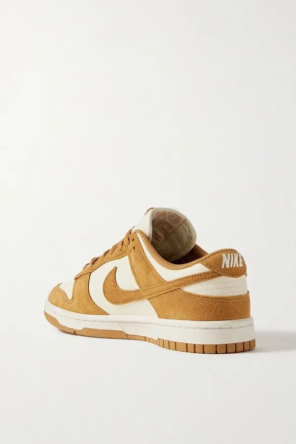 Nike Dunk Low Suede And Leather Sneakers - Mustard