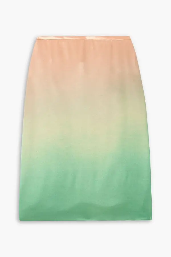 JIL SANDER Dégradé Satin Midi Skirt