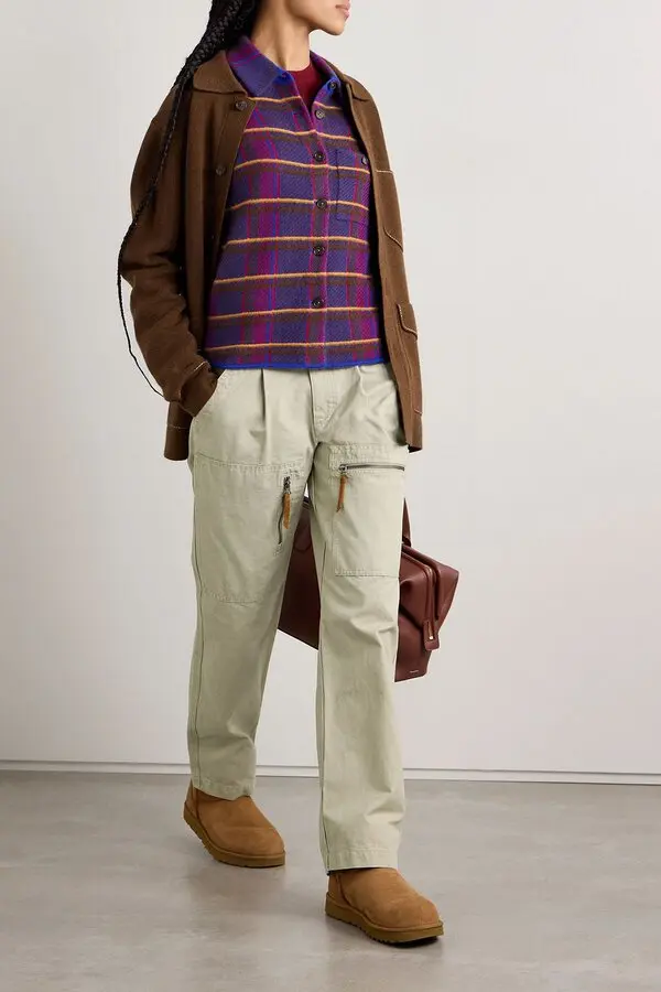 MARANT ETOILE Kanna Pleated Cotton-canvas Straight-leg Cargo Pants