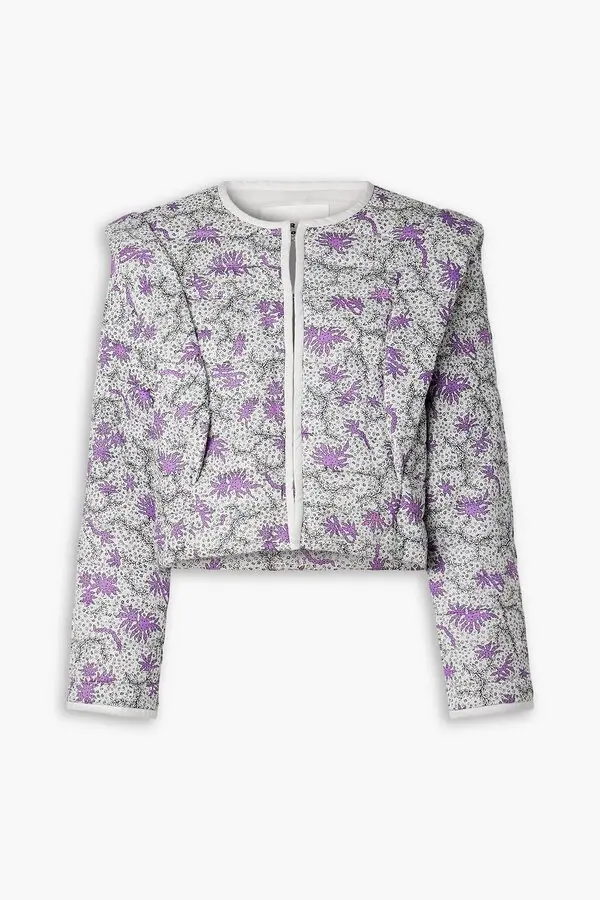 MARANT ETOILE Drew Convertible Printed Quilted Cotton Jacket
