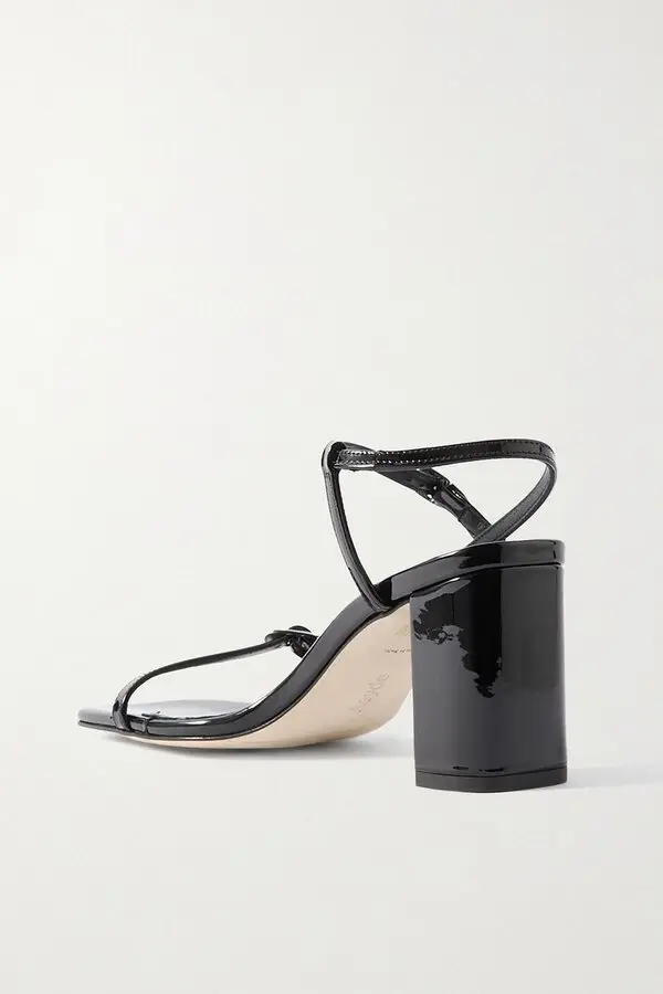 AeydĒ Franzi Patent Leather Block Heel Sandals