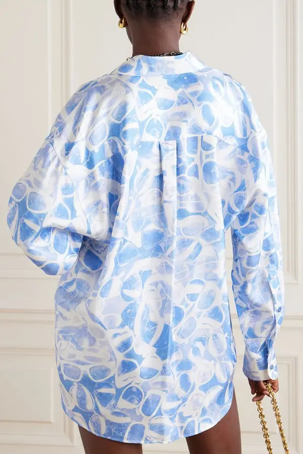 Stella McCartney Printed Silk-twill Shirt