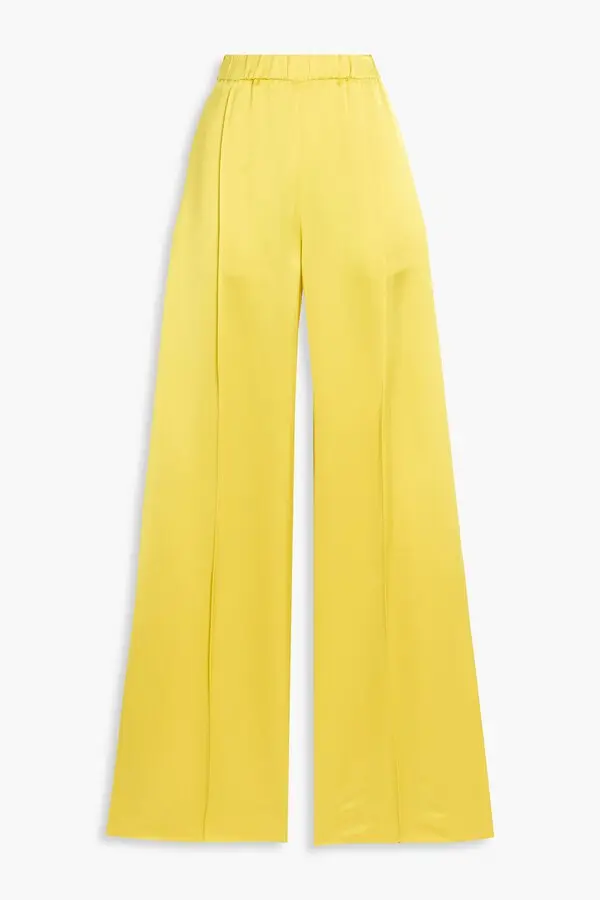 JIL SANDER Satin Wide-leg Pants - Yellow