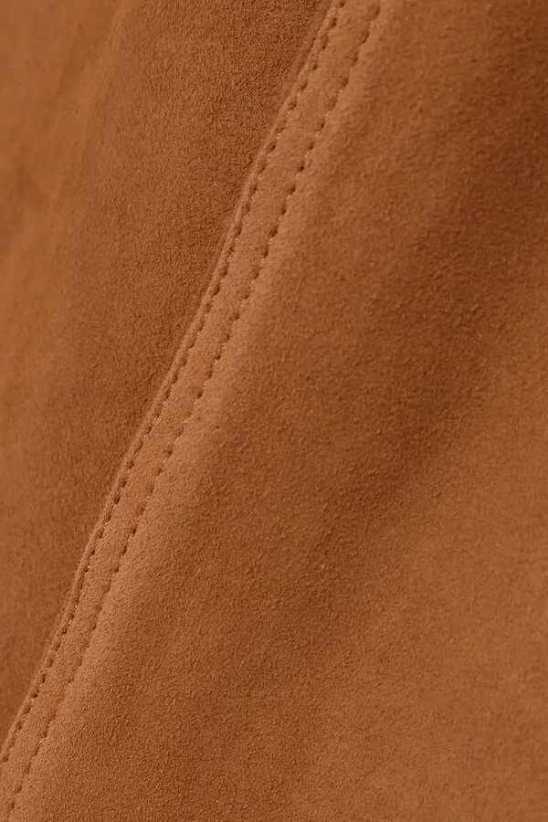 BLAZÉ MILANO Paneled Suede Straight-leg Pants