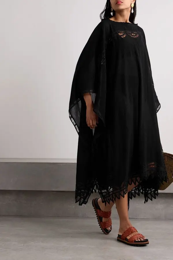 Ulla Johnson Jourdana Lacetrimmed Cottongauze Coverup