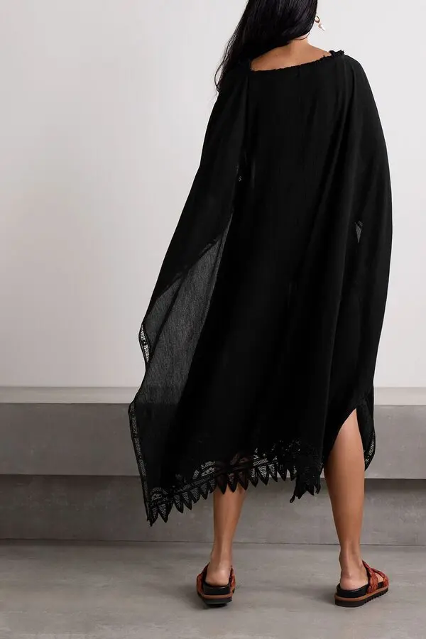 Ulla Johnson Jourdana Lacetrimmed Cottongauze Coverup