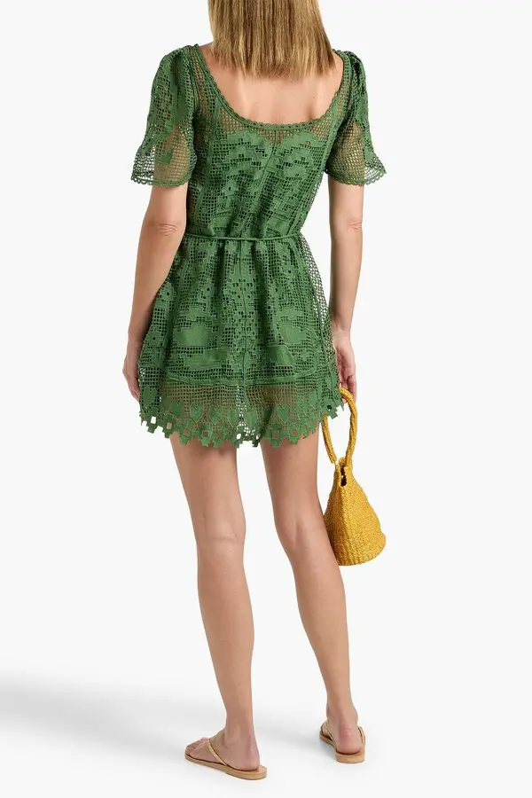 Farm Rio Crochet Mini Dress