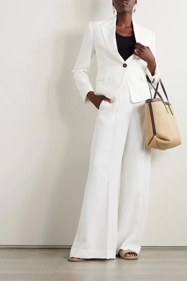 Brunello Cucinelli Twill Wide-leg Pants