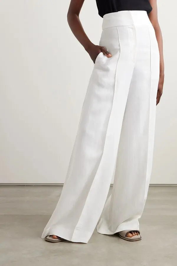 Brunello Cucinelli Twill Wide-leg Pants