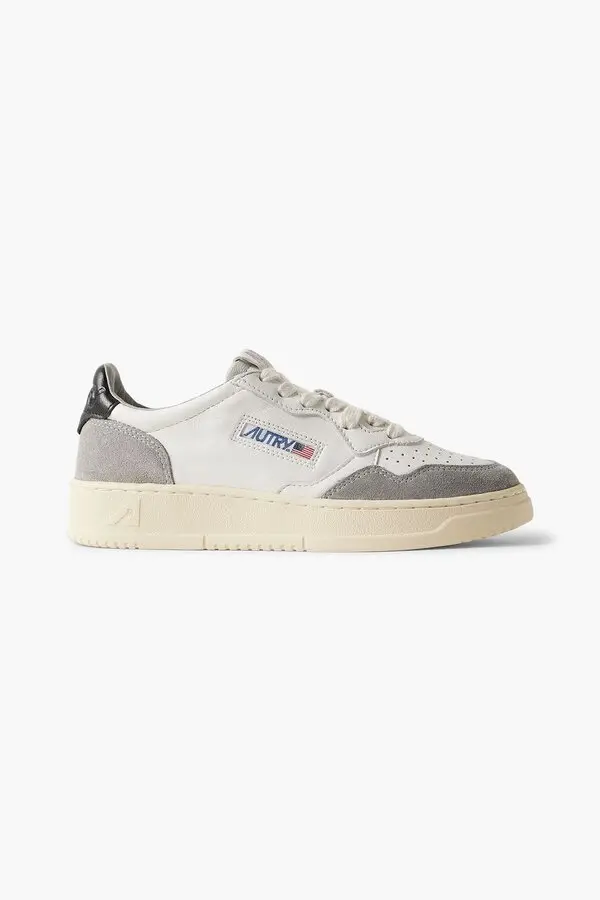 AUTRY Medalist Low Leather And Suede Sneakers - Gray