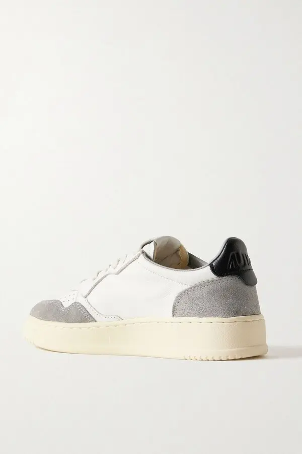 AUTRY Medalist Low Leather And Suede Sneakers - Gray
