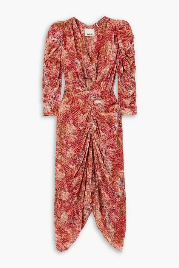 Isabel Marant Étoile Devoré Chiffon Silk-blend Midi Dress