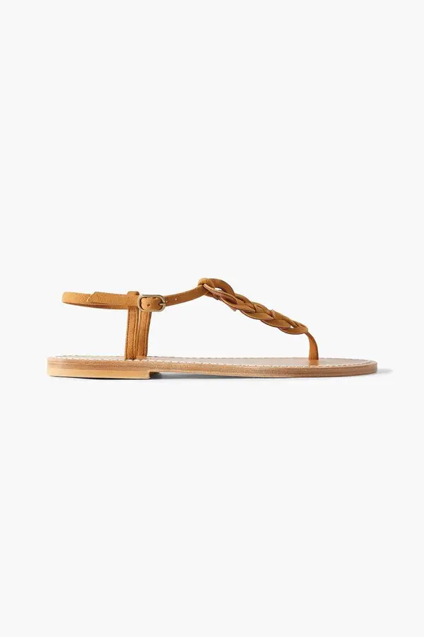 K. JACQUES ST. TROPEZ Woven Suede Sandals