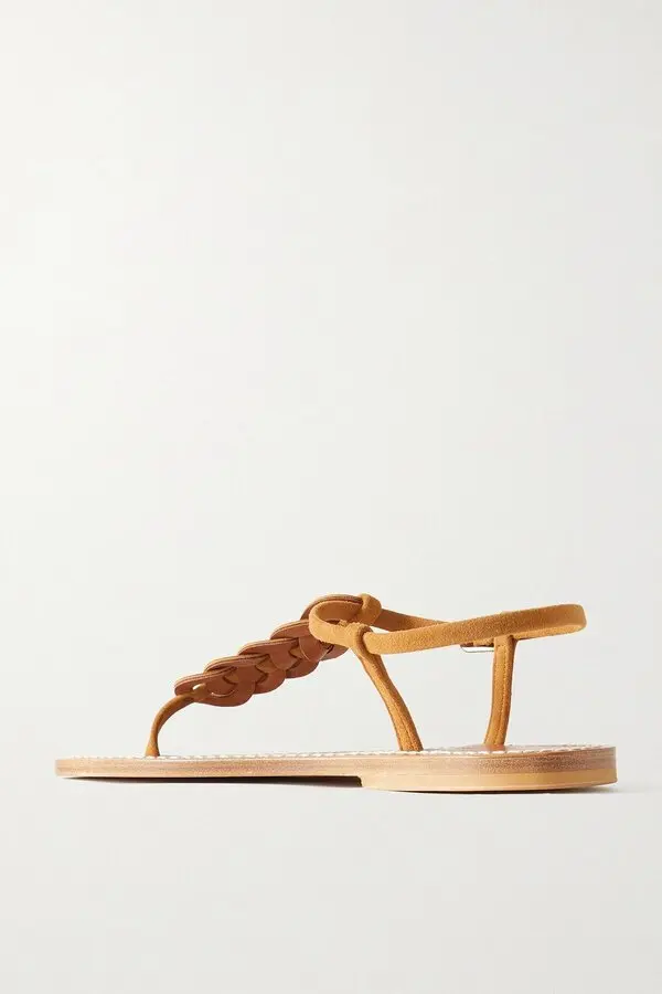 K. JACQUES ST. TROPEZ Woven Suede Sandals