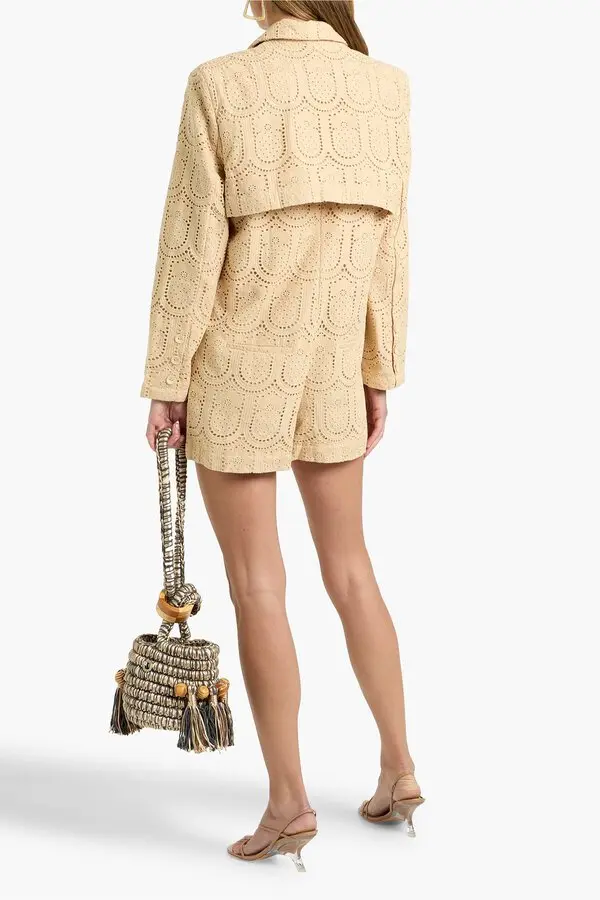 Farm Rio Broderie Anglaise Cotton Playsuit