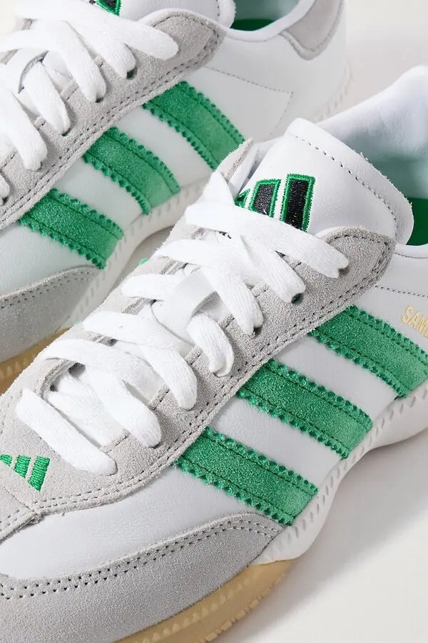 Adidas Samba Suede Trimmed Leather Sneakers