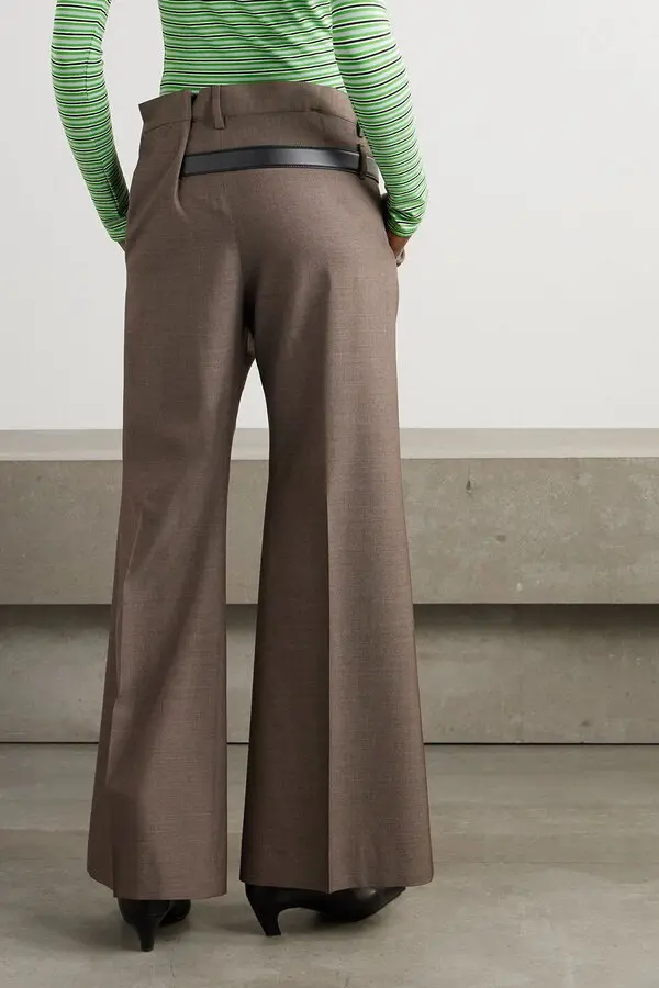 Acne Studios Belted Wide-leg Wool Trousers