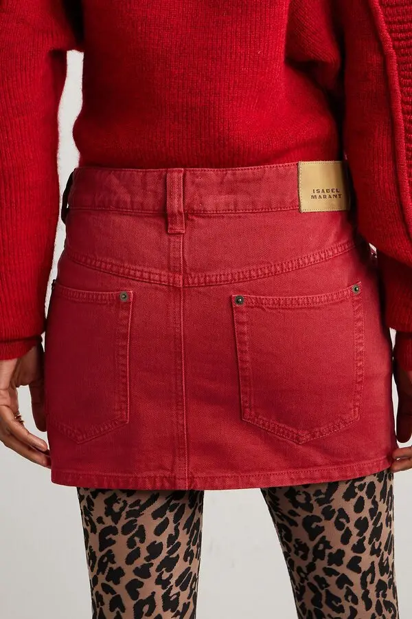 Isabel Marant Étoile Paulina Embellished Denim Mini Skirt