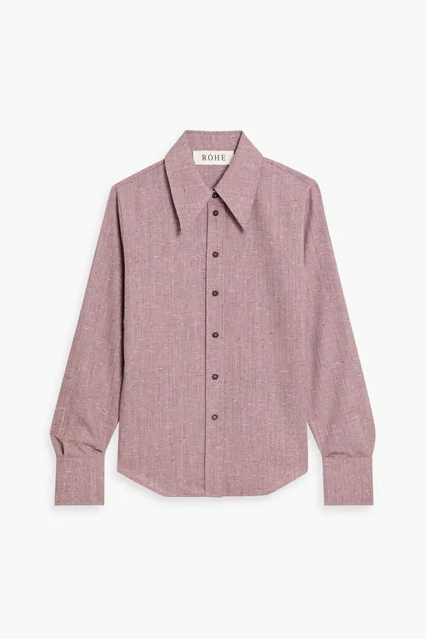 RÓHE Wool-blend Shirt With Buttoned Cuffs
