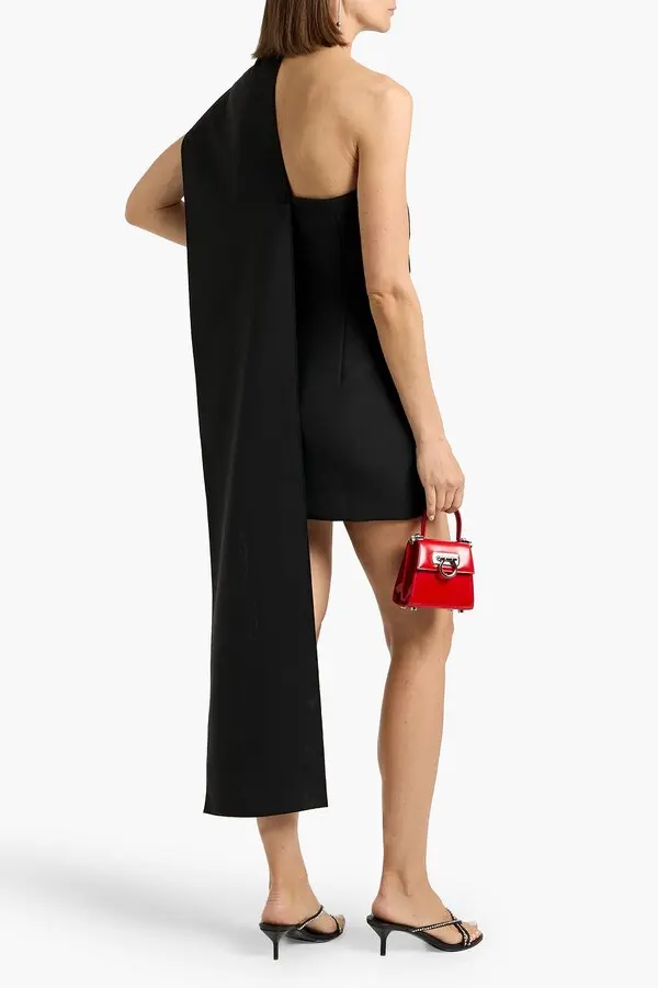 RÓHE One-shoulder Draped Crepe Mini Dress