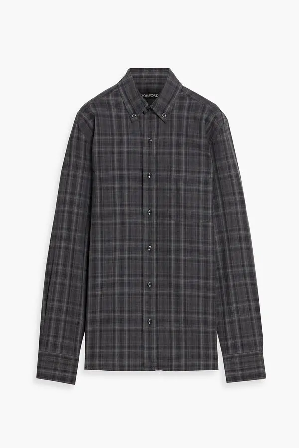 TOM FORD Checked Cottonflannel Shirt