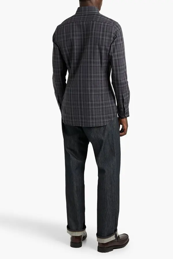 TOM FORD Checked Cottonflannel Shirt