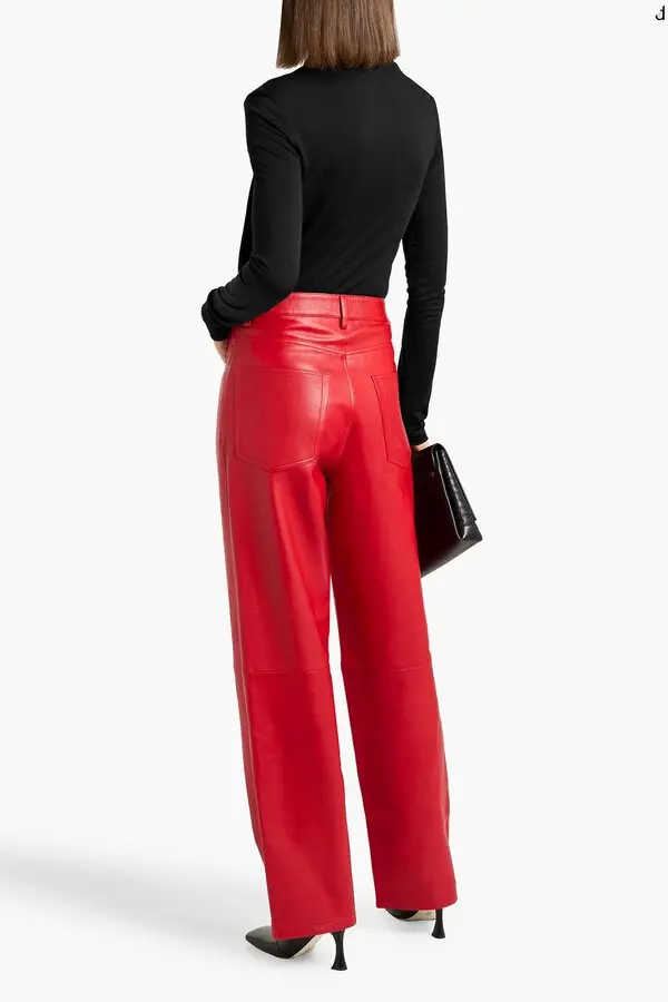 RÓHE Leather Straight-leg Pants