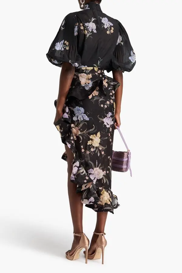 Zimmermann Floral Print Organza Blouse