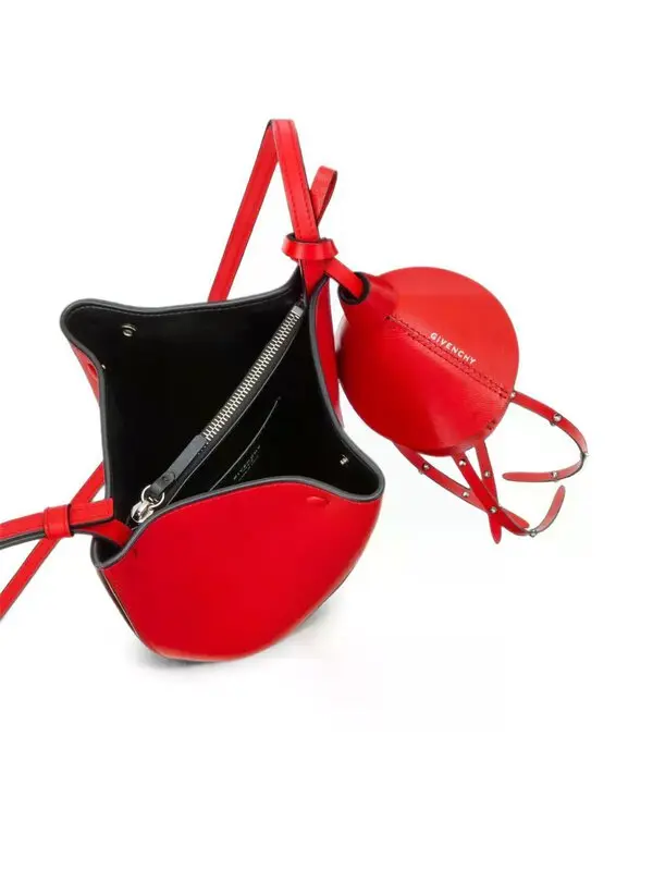 Givenchy Snap Nano Logo-print Bucket Bag - Red