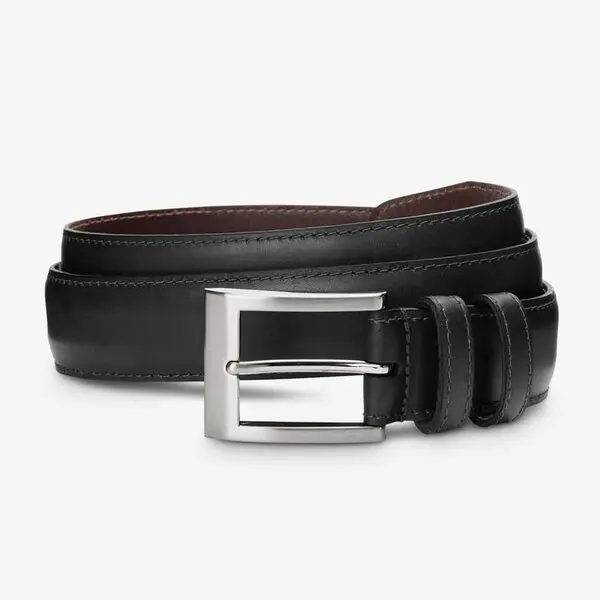 Allen Edmonds Wide Basic Dress Belt - Black Leather