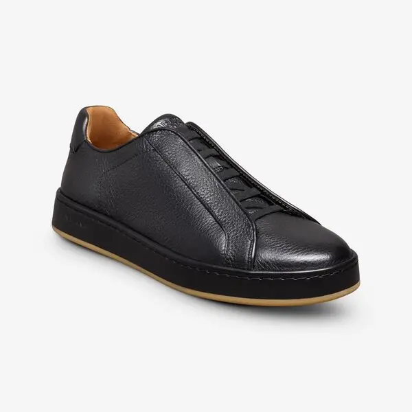 Allen Edmonds Banks Court Slip-on Stretch-lace Sneaker - Black Leather