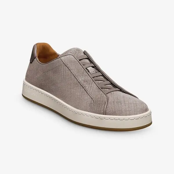 Allen Edmonds Banks Court Slip-on Stretch-lace Sneaker - Vapor Grey Suede