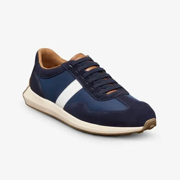 Allen Edmonds Luka Slip-on Stretch-lace Sneaker - Navy Nylon & Suede
