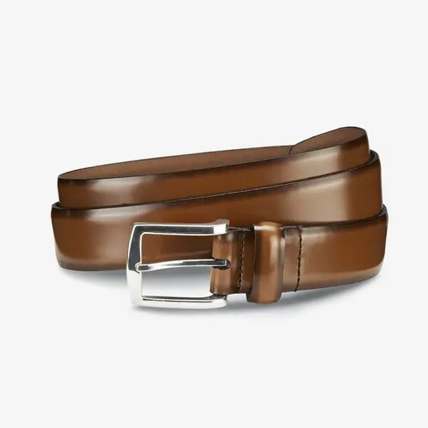 Allen Edmonds Midland Avenue Leather Dress Belt - Walnut Brown