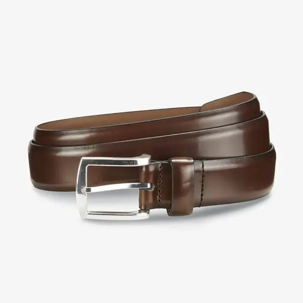 Allen Edmonds Midland Avenue Leather Dress Belt - Coffee Brown