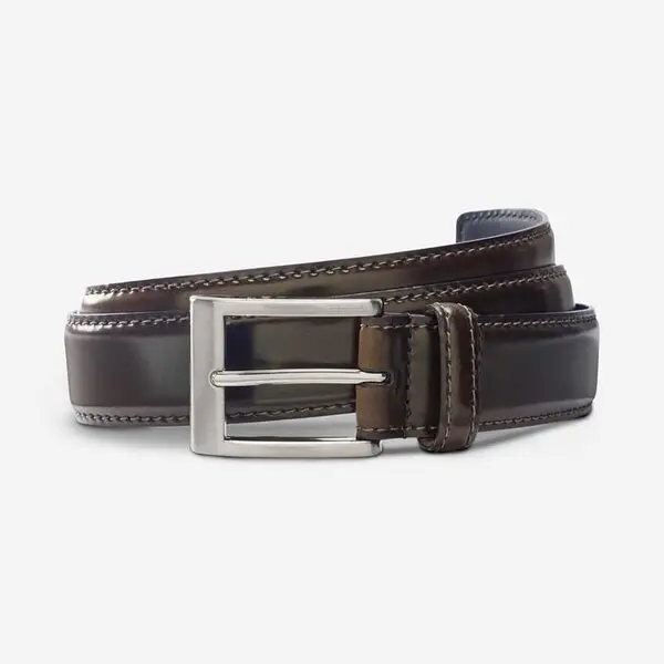 Allen Edmonds Cordovan Avenue Ii Dress Belt - Brown Cordovan Leather