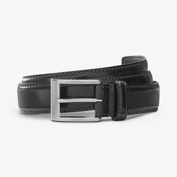 Allen Edmonds Cordovan Avenue Ii Dress Belt - Black Cordovan Leather