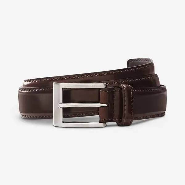 Allen Edmonds Cordovan Avenue Ii Dress Belt - Burgundy Cordovan Leather