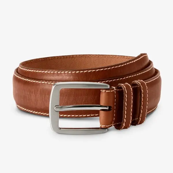 Allen Edmonds Yukon Casual Chromexcel Leather Belt - Brown Chromexcel Leather