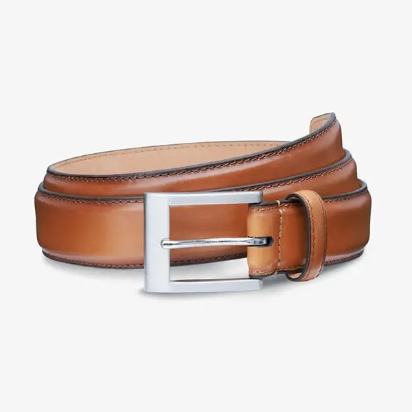 Allen Edmonds Main Street Leather Dress Belt - Walnut