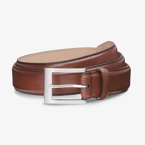 Allen Edmonds Main Street Leather Dress Belt - Chili Leather