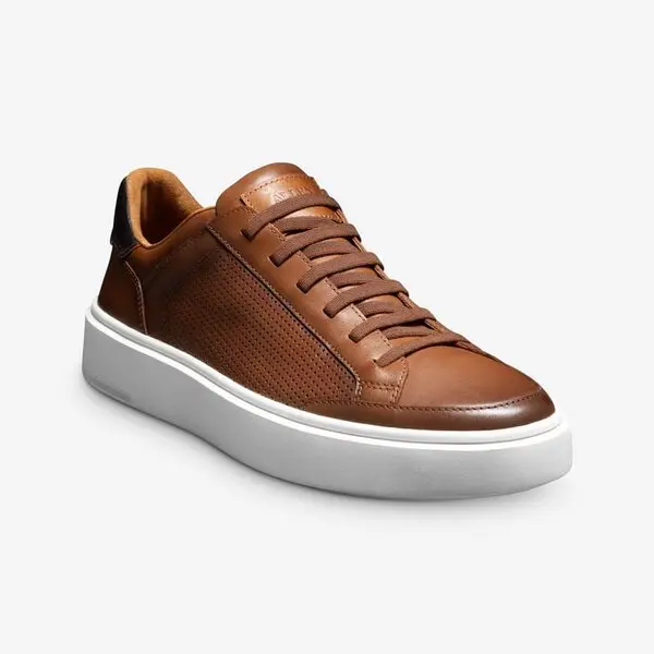 Allen Edmonds Oliver Slip-on Stretch-lace Sneaker - Luggage Tan Leather