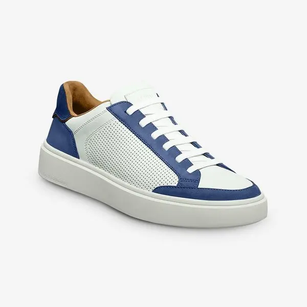 Allen Edmonds Oliver Slip-on Perforated Leather Low-top Sneakers - Denim Leather Mix