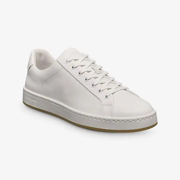 Allen Edmonds Barnes Lace-up Leather Sneakers - White Leather