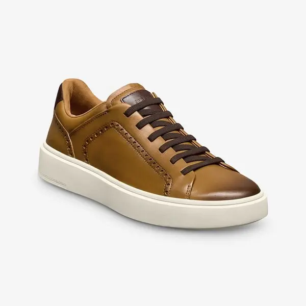 Allen Edmonds Oliver Slip-on Brogue Sneakers - Walnut Leather