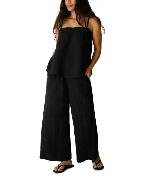 Eileen Fisher Textured Cotton Ankle Pants