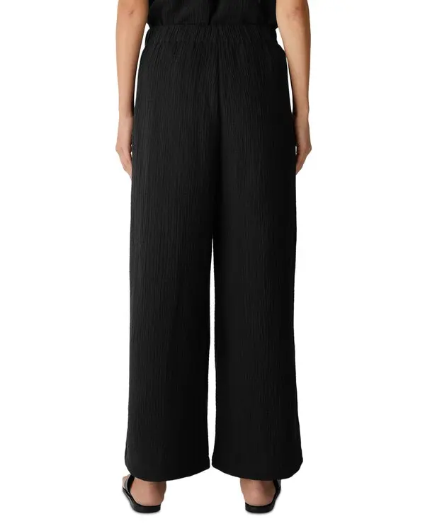 Eileen Fisher Textured Cotton Ankle Pants
