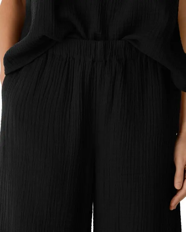 Eileen Fisher Textured Cotton Ankle Pants
