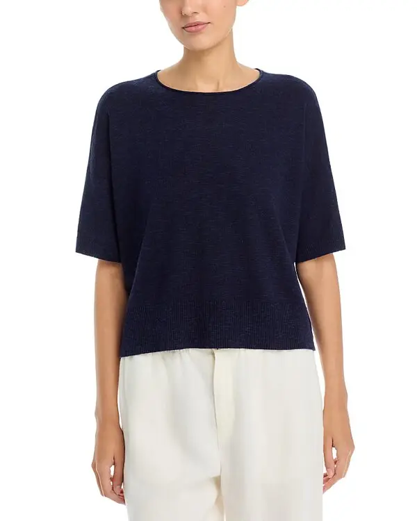 Eileen Fisher Elbow Sleeve Sweater - Ink