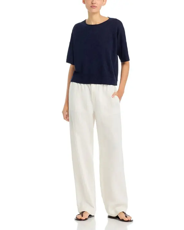 Eileen Fisher Elbow Sleeve Sweater - Ink